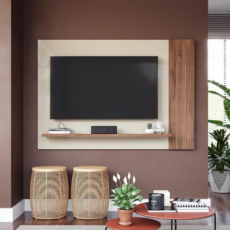 Painel Home Para TV até 50 Polegadas 154cm Branco Off White Savana ...