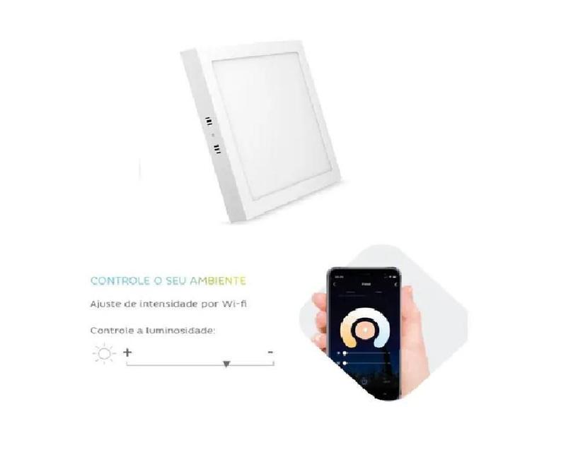 Painel Inteligente Smart Wi-Fi Quadrada Sobrepor - Elgin - Luminária ...