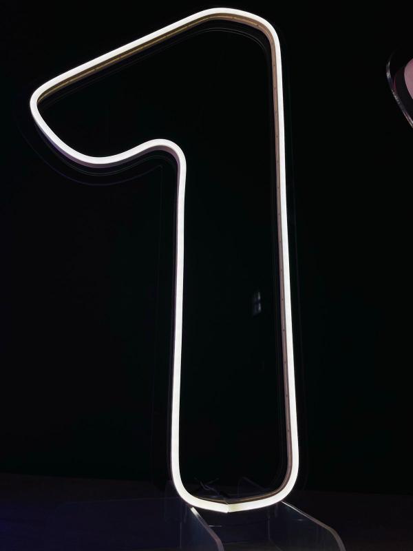 Painel Led Neon Números 0 a 9 Acrílico Cristal 50cm Altura - Laser ...