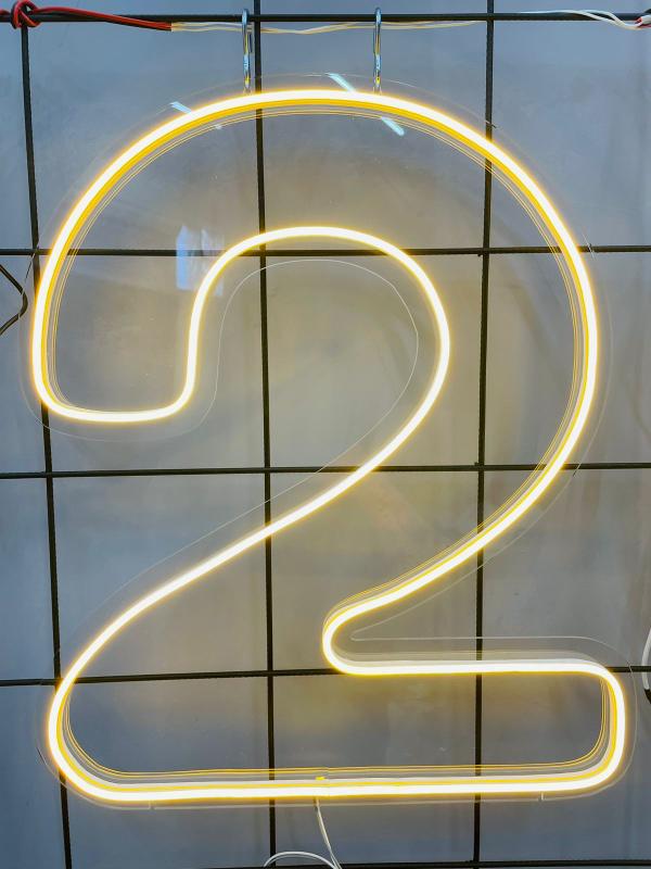 Painel Led Neon Números 0 a 9 Acrílico Cristal 50cm Altura - Laser ...