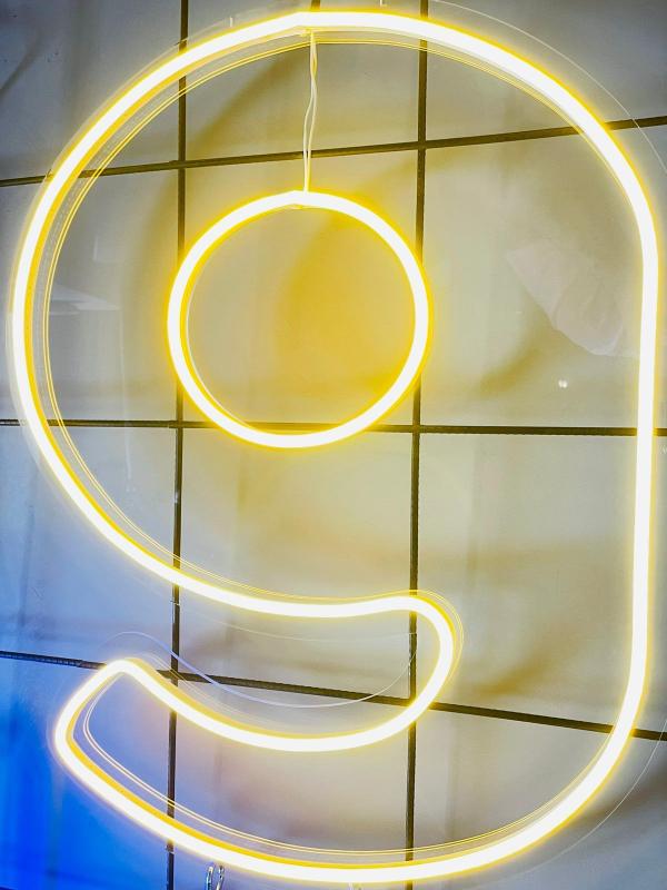 Painel Led Neon Números 0 a 9 Acrílico Cristal 50cm Altura - Laser ...