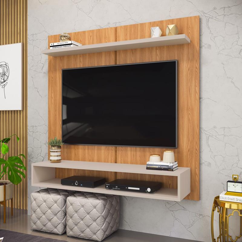 Painel moderno para tv até 50 polegadas ripado c/ suporte theo ...