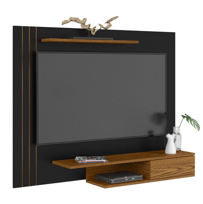 Painel Para Tv 43 Polegadas Com Prateleira e Nicho Smart Plus Quarto ...