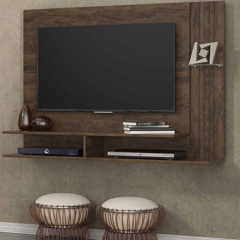 Painel para TV 43 Polegadas Ipê Cacau 128 cm - Linea Brasil - Painel ...