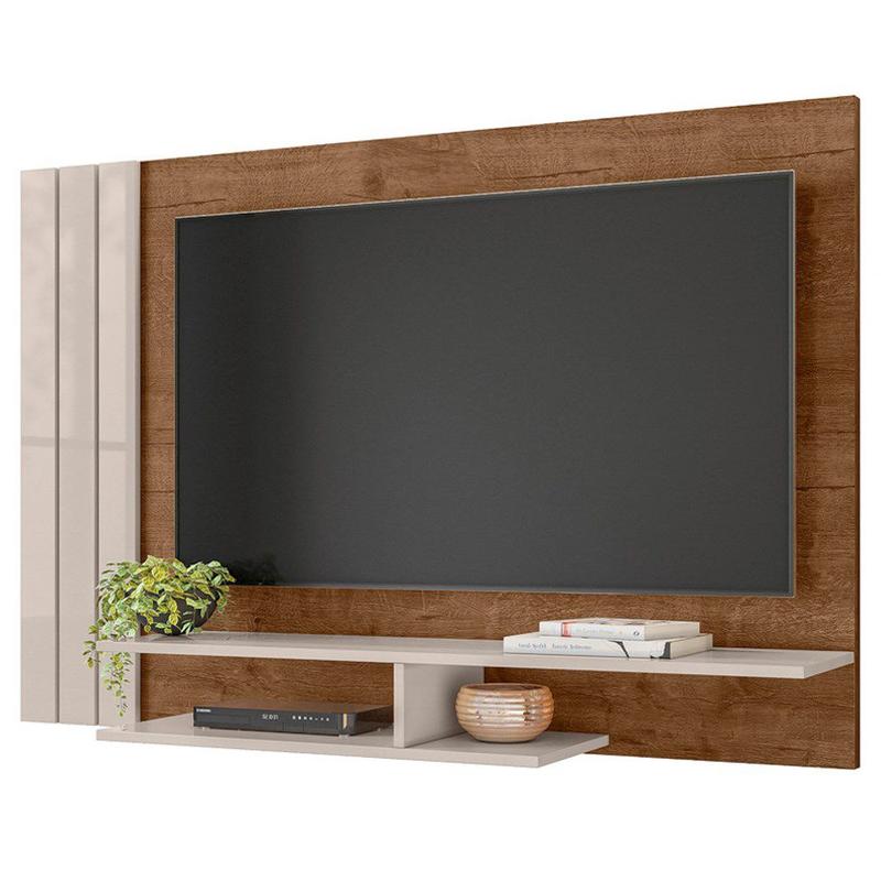 Painel para TV 50 Pol. Star Madero Canela/Off White - Lukaliam Móveis ...
