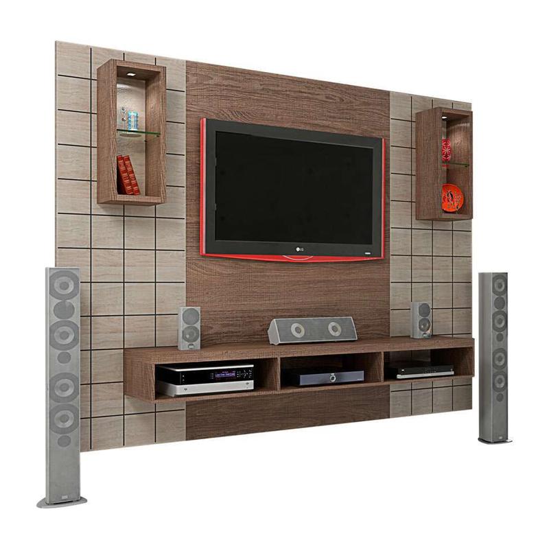 Painel para TV 50 Polegadas Honduras Carvalho Évora e Santana 240 cm ...