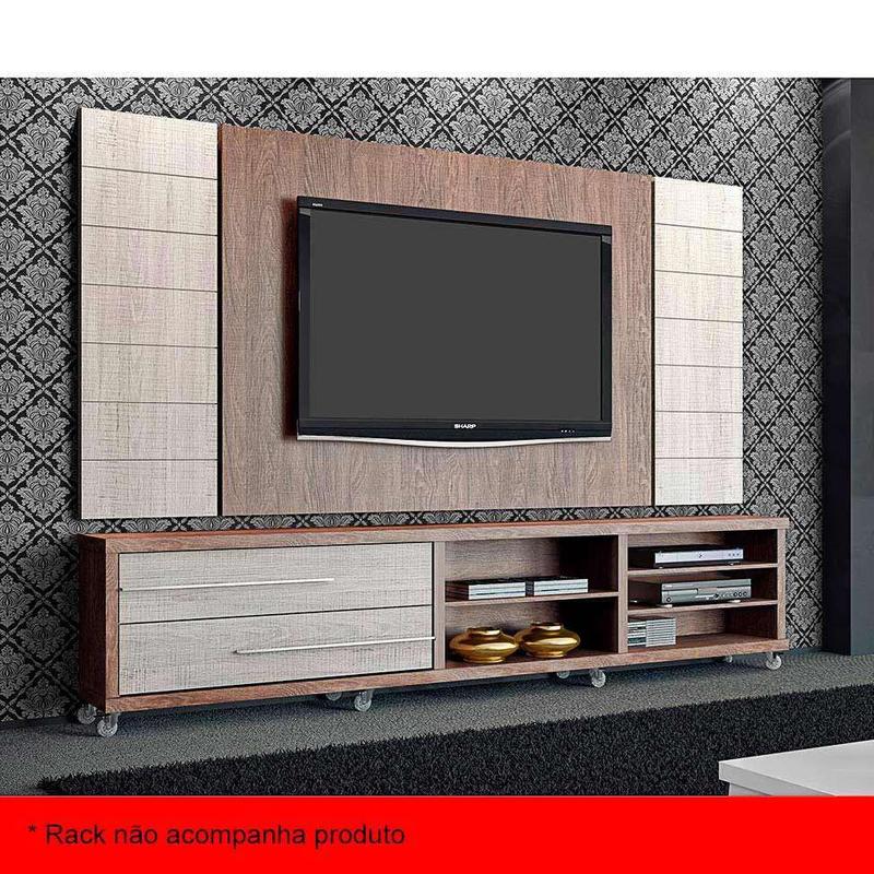 Painel para TV 50 Polegadas Milão Carvalho Évora e Santana 240 cm - KNR ...