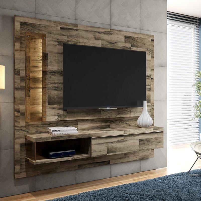 Painel para TV 55 polegadas Evoluto 181cm Pátina - HB Móveis - Painel ...