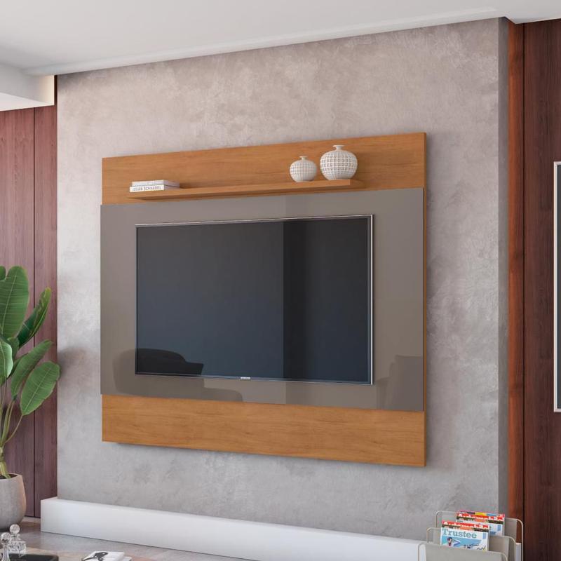 Painel para TV 60 Polegadas Istambul 135 Cinza Pérola Cedro - Casa D ...