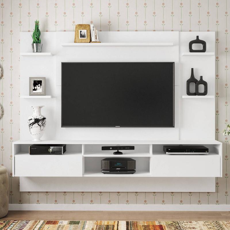 Painel para TV até 60 Polegadas 2 Gavetas Status Valdemóveis Branco ...