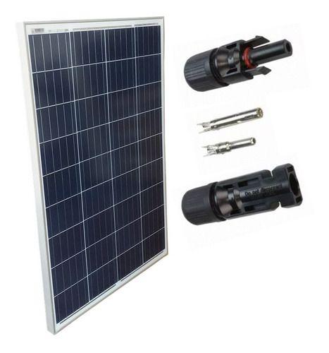 Painel Placa Solar 100w Resun Policristalino + Conector Mc4 - Aquecedor ...