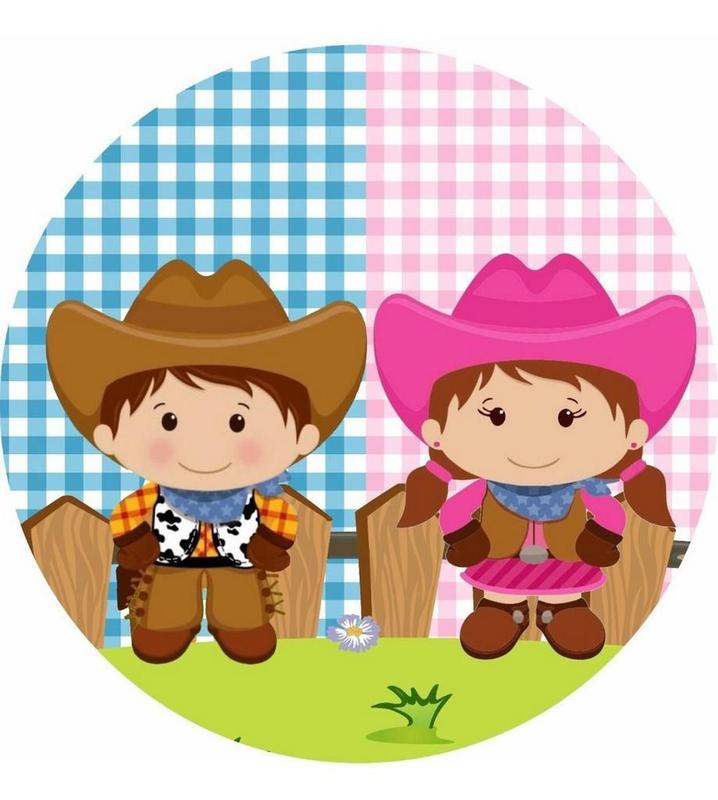 Painel Redondo 3D Sublimado Chá Revelação Frd-4443 - Felicitá - Painel ...