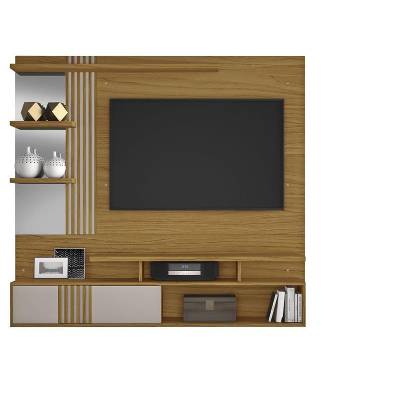 Painel Safira Para TVs até 49 Polegadas Com Prateleiras 02 Nichos E ...