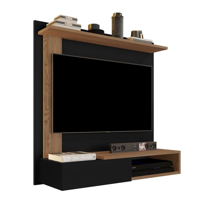 Painel Sala Para TV Até 32 Polegadas Turim - Preto com Freijó - Lojas ...