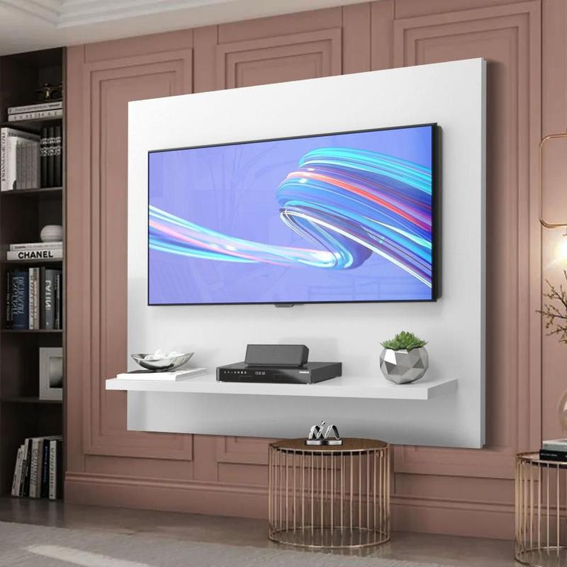 Painel Suspenso Com 1 Prateleira Para Tv Até 32 Polegadas Branco Udara Shop Jm - Painel para TV ...