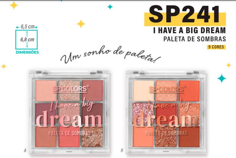 Paleta de sombras I Have a Big Dream - SP Colors 2 Vesões - Paleta de ...