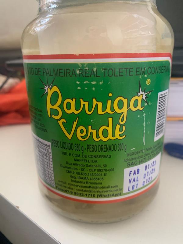 Palmito barriga verde - Barriga verde - Palmito - Magazine Luiza