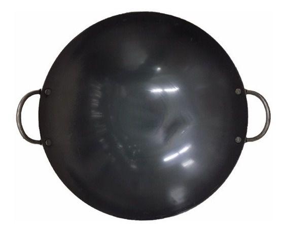 Panela Chinesa Wok Tacho Ferro Profissional 48 Cm Duas Alça - Mei Wei ...