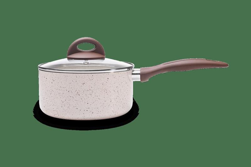 Panela com Tampa Ø18 Ceramic Life Granada Indução Vanilla- BRINOX ...