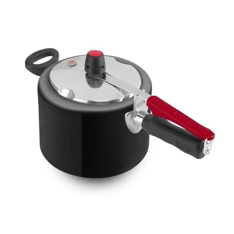 Panela de Pressão Clock Original Preta com Fechamento Interno e 4,5L de ...