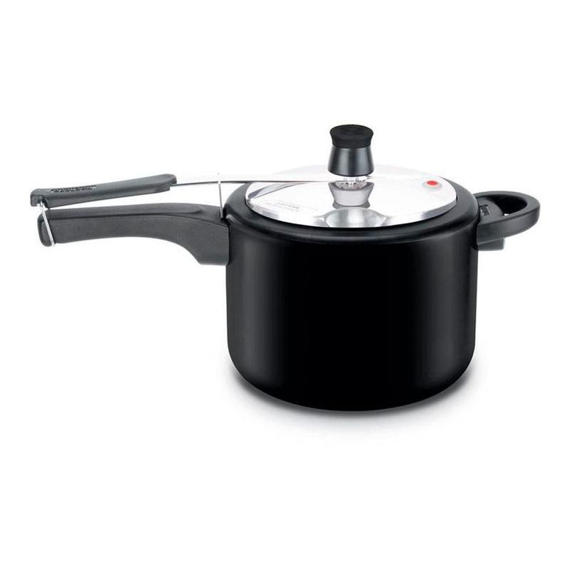 Panela de Pressão Rochedo 4,5L Turbo Preta Antiaderente - Panela de ...