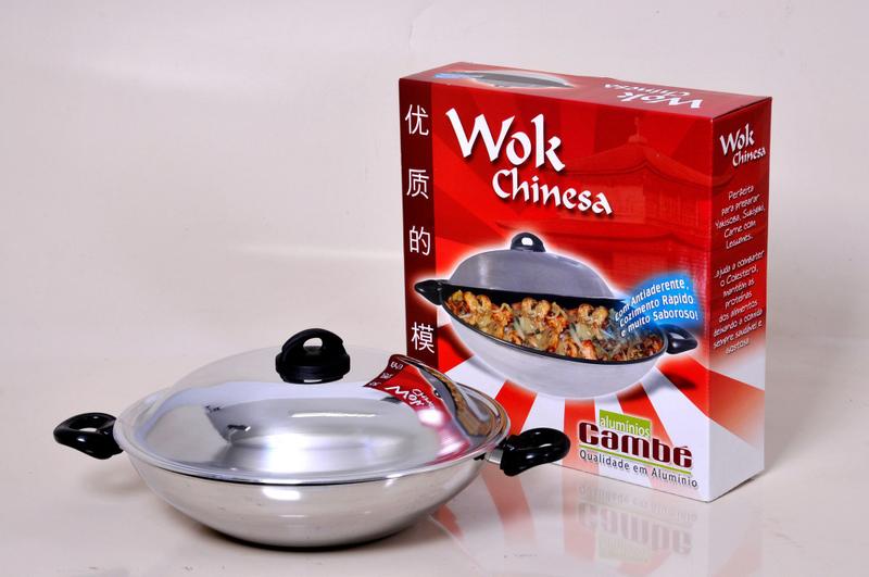 Panela wok chinesa com revestimento antiaderente interno (7010 ...