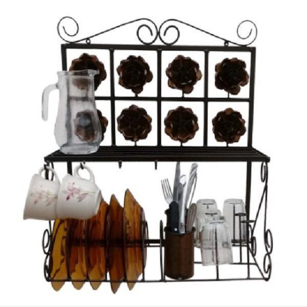 Paneleiro Rustico De Ferro Escorredor De Pratos - Libertas Rosas ...