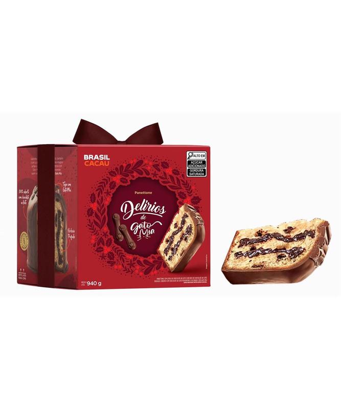 Panettone Brasil Cacau Delírios de Gato Mia 940G - Panetone - Magazine ...