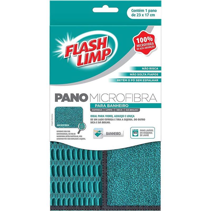 Pano Microfibra multiuso para Banheiro, FLP6711, Flash Limp - Pano ...