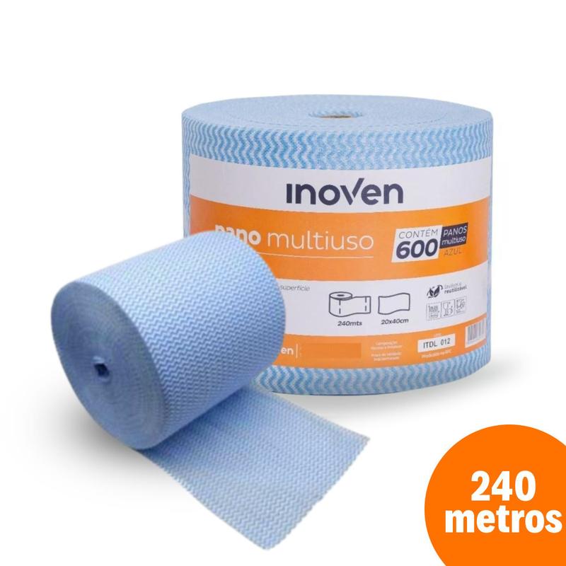 Pano Multiuso Bobina Perfex Limpeza Rolo 20cm X 240m - INOVEN - Pano ...