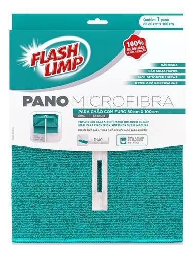 Pano Para Chão Com Furo Microfibra Flash Limp 80 x 100cm FLP7283 ...