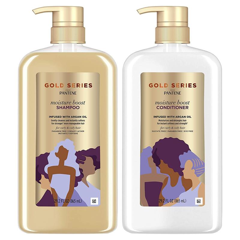 Pantene Gold Series Shampoo & Conditioner Umidade Boost com Óleo de ...