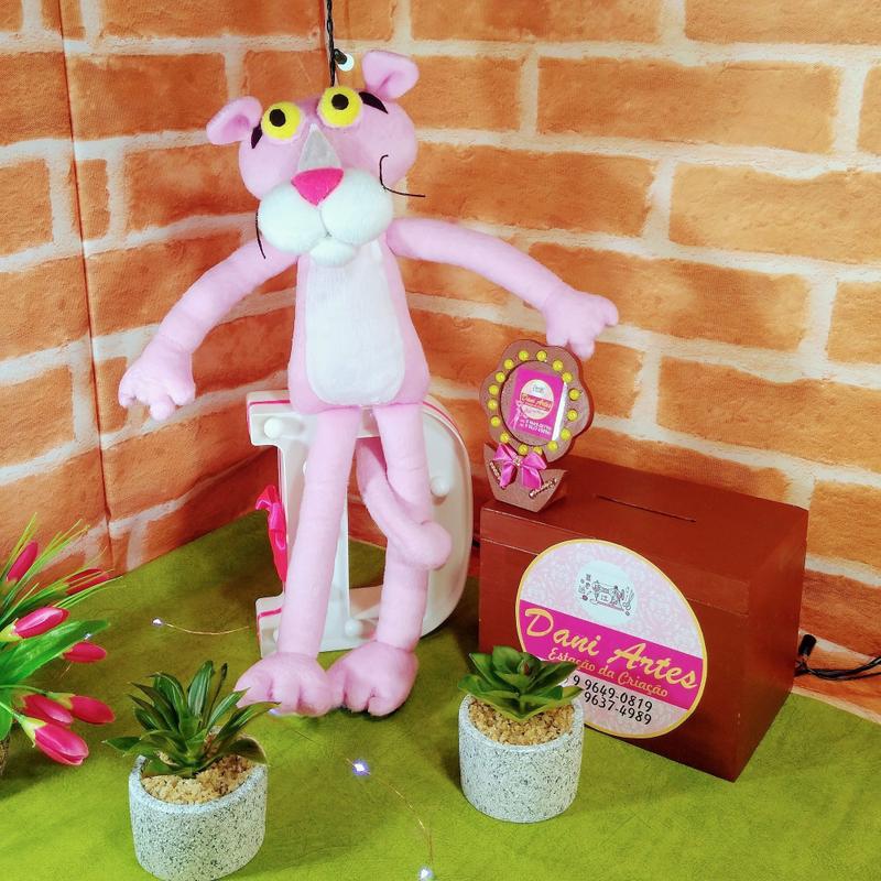 Pantera cor de rosa - Dani Artes Estação da Criação - Glitter e ...
