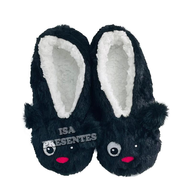Pantufa Infantil de Bichinho Sapatinho Forrado Com Pelinho ...