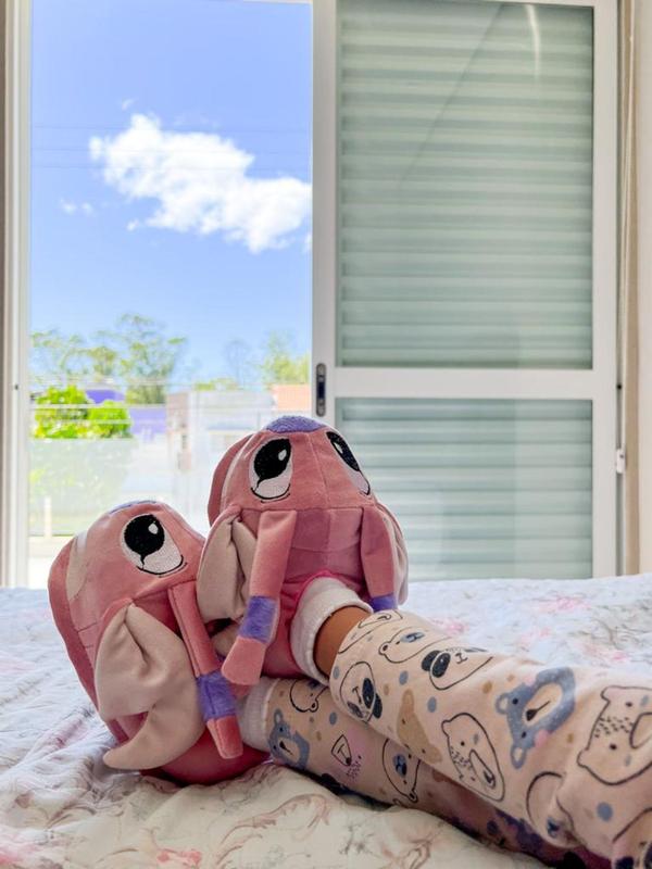 Pantufa infantil e adulto Angel/Lilo e Stitch - RV chinelos - Pantufa ...