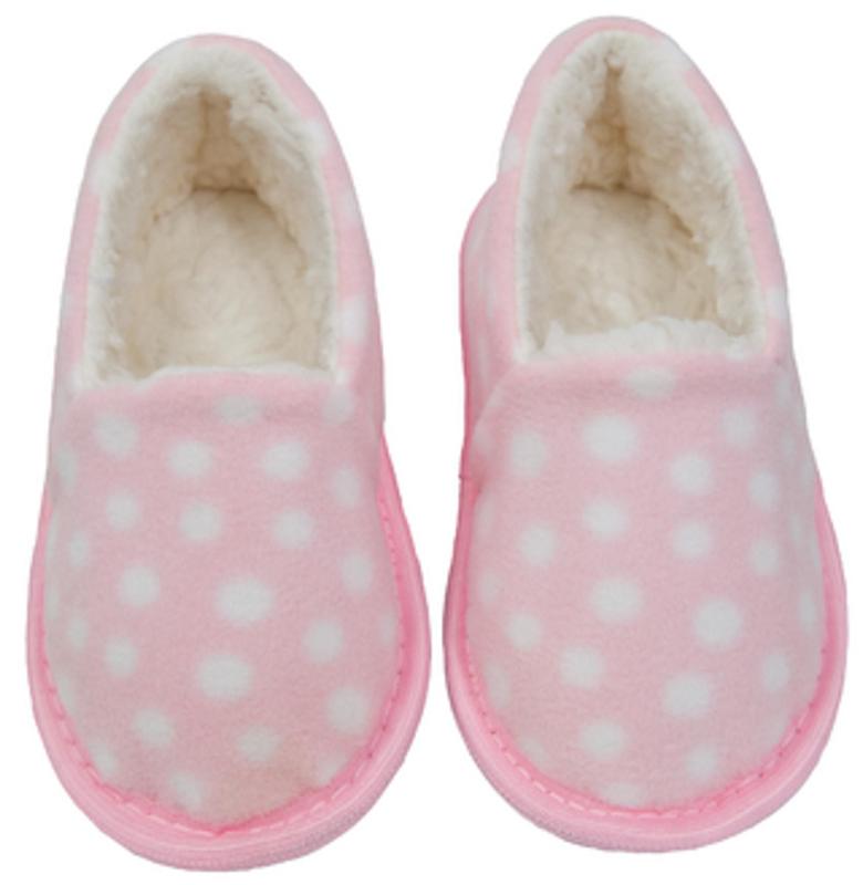 Pantufa Sapatinho Rosa Cotton Day Infantil-Pantufa menina c/solado ...