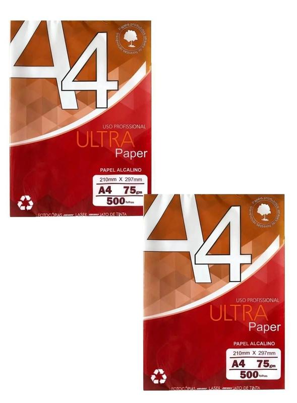 Papel A4 Sulfite Ultra Paper C/1000 Folhas Papel Alcalino - Cherubs ...