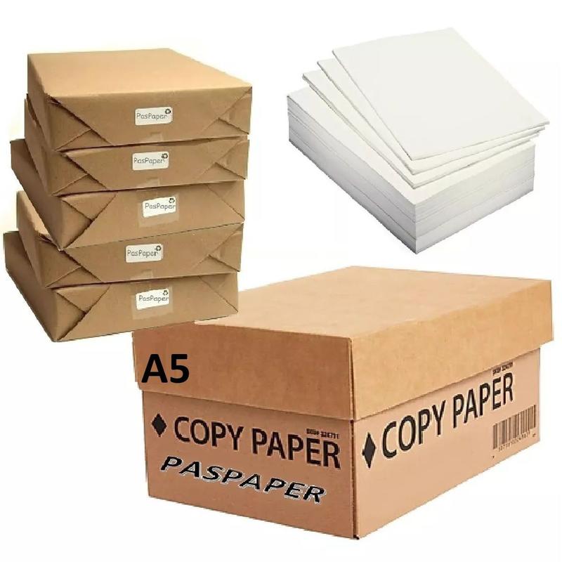 Papel A5 Sulfite 5 Pacotes 500 Folhas Resma Reciclado NFe - Paspaper ...