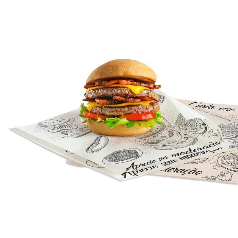 Papel Acoplado para Hambúrguer e Lanches 1.000un - Pdv Print ...