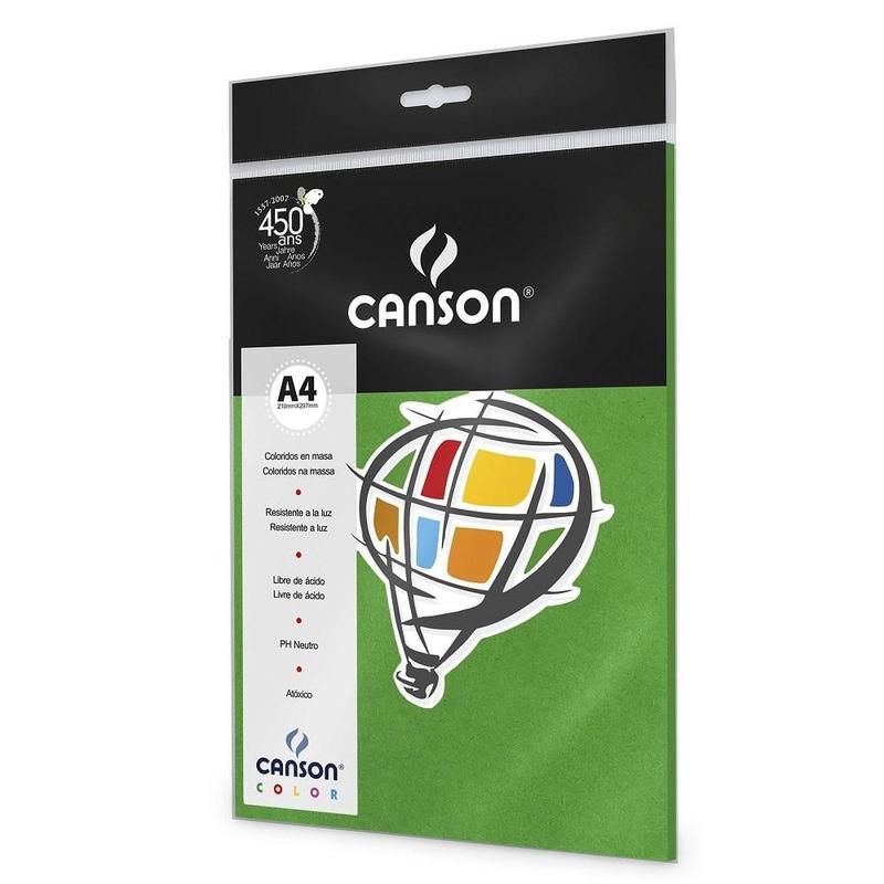 Papel color a4 120 g/m2 verde claro 15 fl canson - Papéis - Magazine Luiza