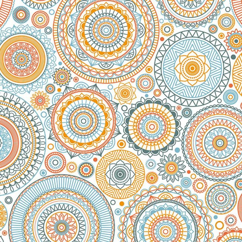 Papel Contact Adesivo Parede Prova d'agua MANDALA 45cm 80 Mic - Leonora ...