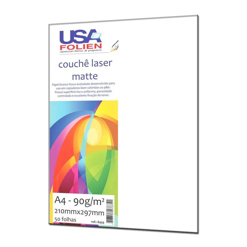 Papel Couchê Laser Matte A4 50fls 90g Aspaper - Papéis - Magazine Luiza