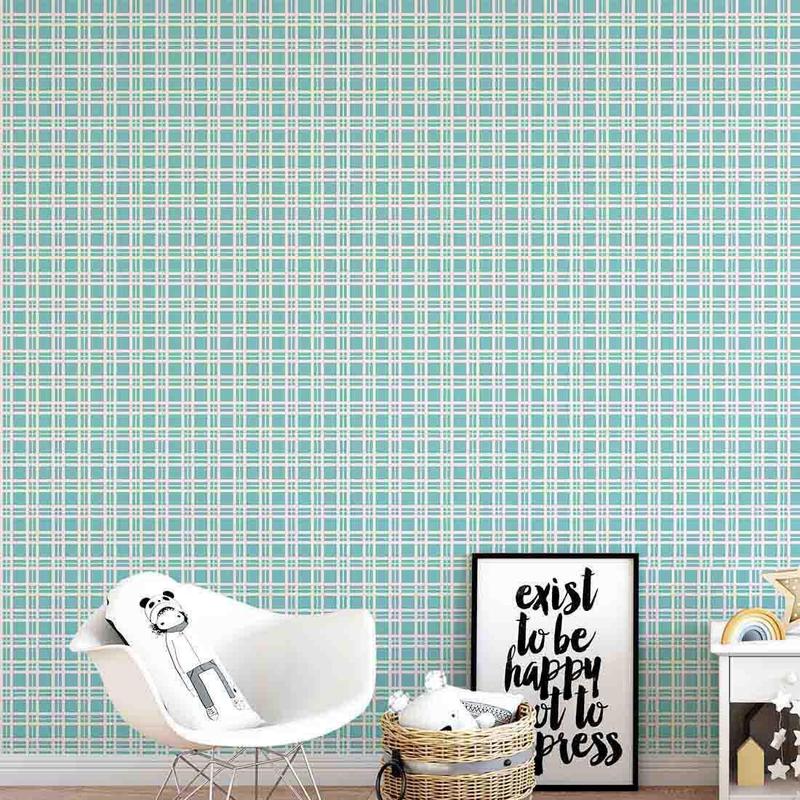 Papel De Parede Adesivo 3M Xadrez Geométrico Azul 311880258 - Papel Na ...