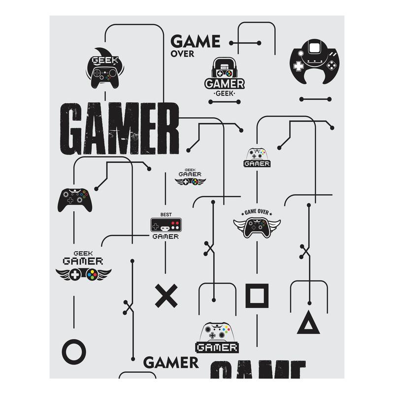 Papel De Parede Adesivo Gamer Over - Cromo Sign - Papel de Parede ...