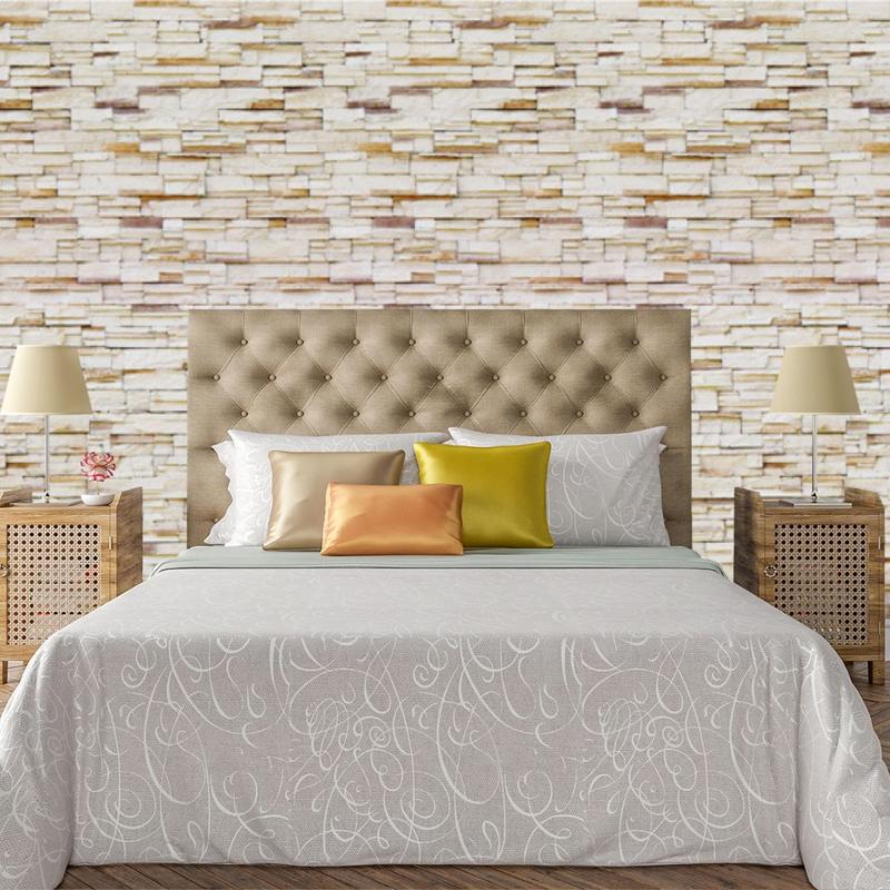 Papel de Parede Adesivo Pedra Rustica Lavável Sala quarto Cozinha 1,5 ...