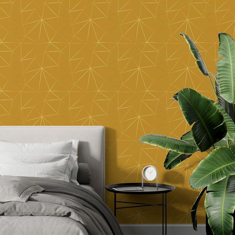 Papel De Parede Adesivo Zara Amarelo Vinil Gold 3m - Hesso Decor - Papel de Parede - Magazine Luiza