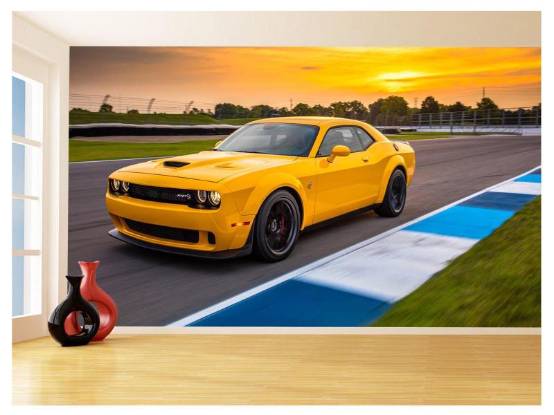 Papel De Parede Carro Dodge Challenger Hellcat 3,5M Car67 - Você Decora ...