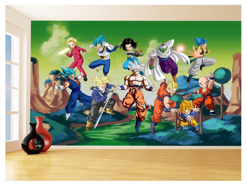Papel De Parede Dragon Ball Goku Vegeta Anime 3,5M Dbz272 - Você Decora ...
