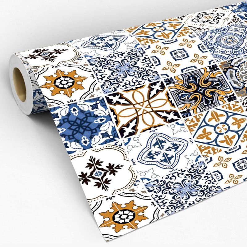 Papel De Parede Para Cozinha E Azulejo E Pia Retrô Portugal Mosaico ...