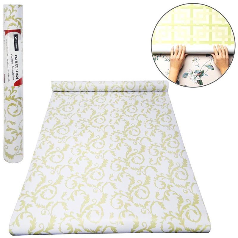 Papel de parede rolo autoadesivo arabesco 45cmx10m - YINS - Papel de ...